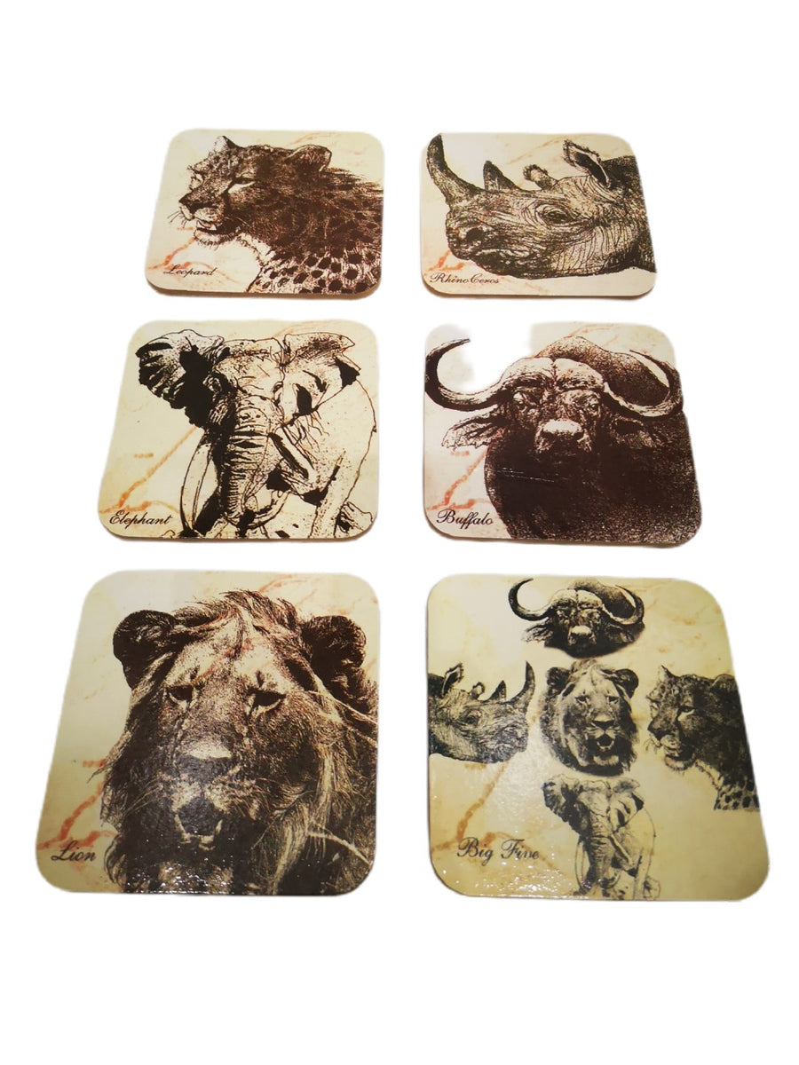 Big Five Coasters- 12 Pack – Umlozi International