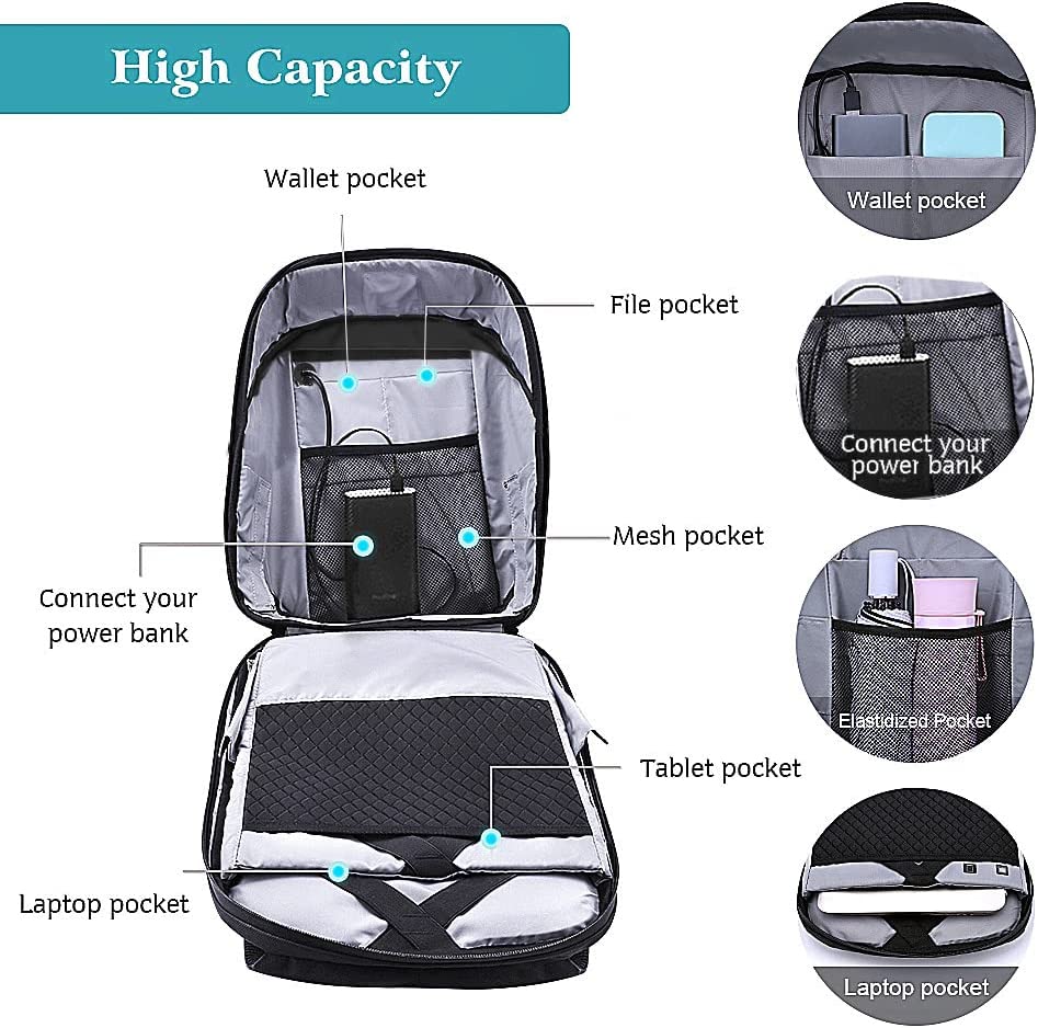 Backpack LED Full-Colour Screen Travel Laptop waterproof bag for biker ...