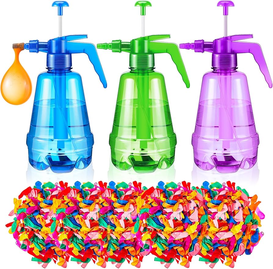 Water Balloon Pump and 500 Mini Water balloons - Assorted Colours ...