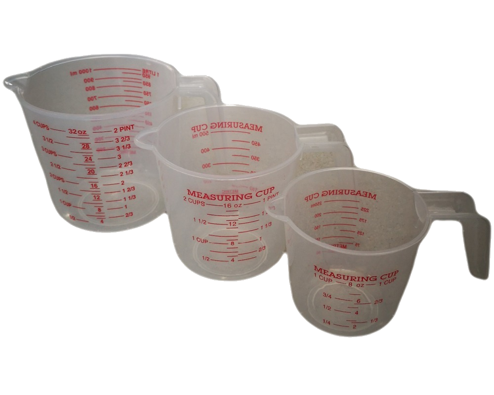 Measuring Jug Set of 3 - Transparent Plastic – Umlozi International